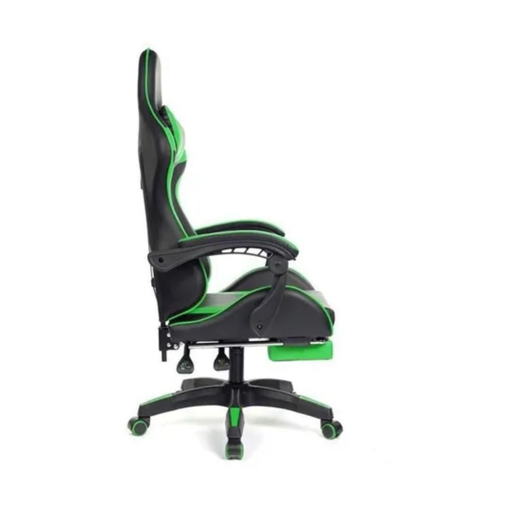 Cadeira Gamer Pctop Racer SE1006 Preta e Verde Reclinável Descanso de ...