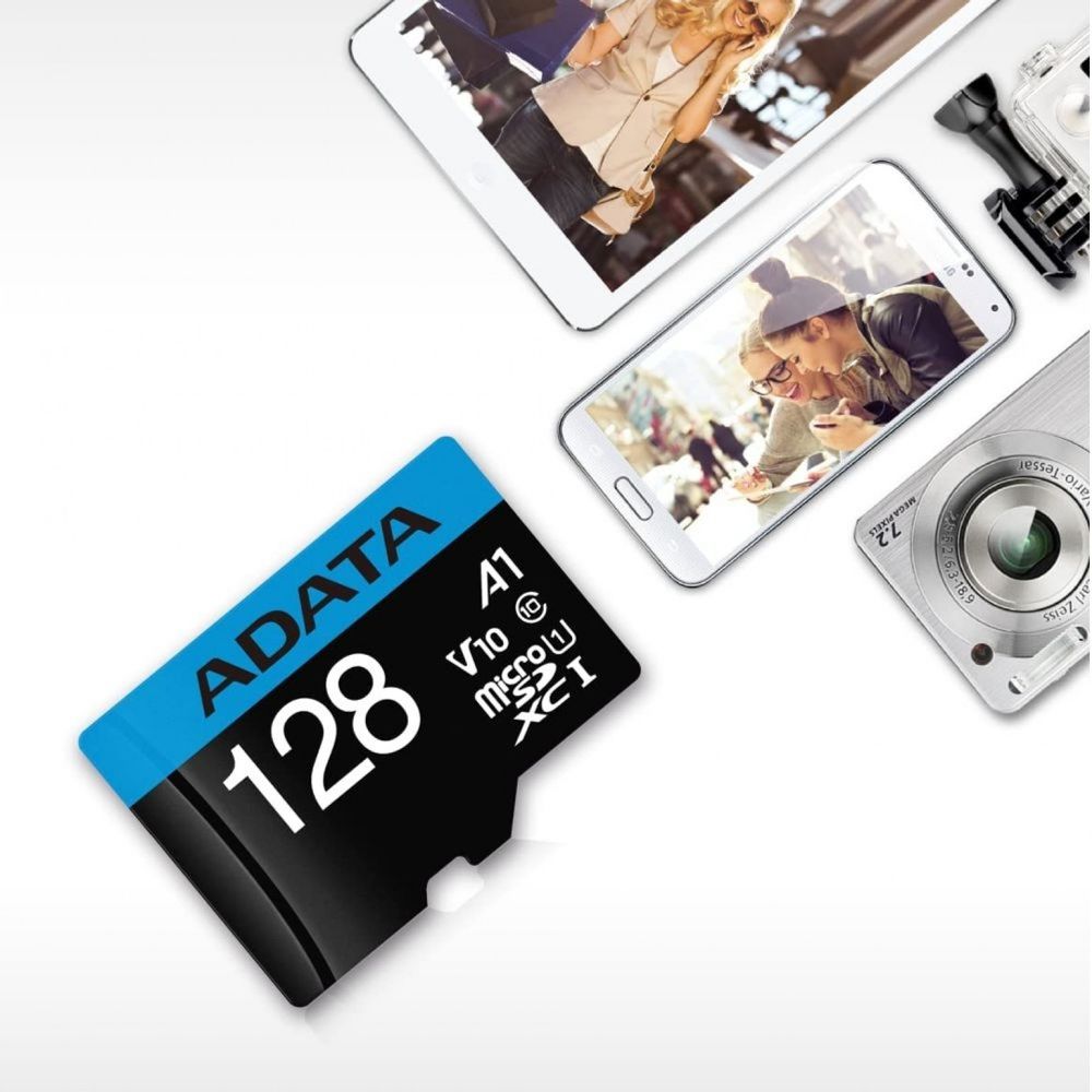 Cartao de Memoria Micro SD Adata 128GB Classe 10UHSI + Adaptador - AUSDX128GUICL10A1-RA1 ...