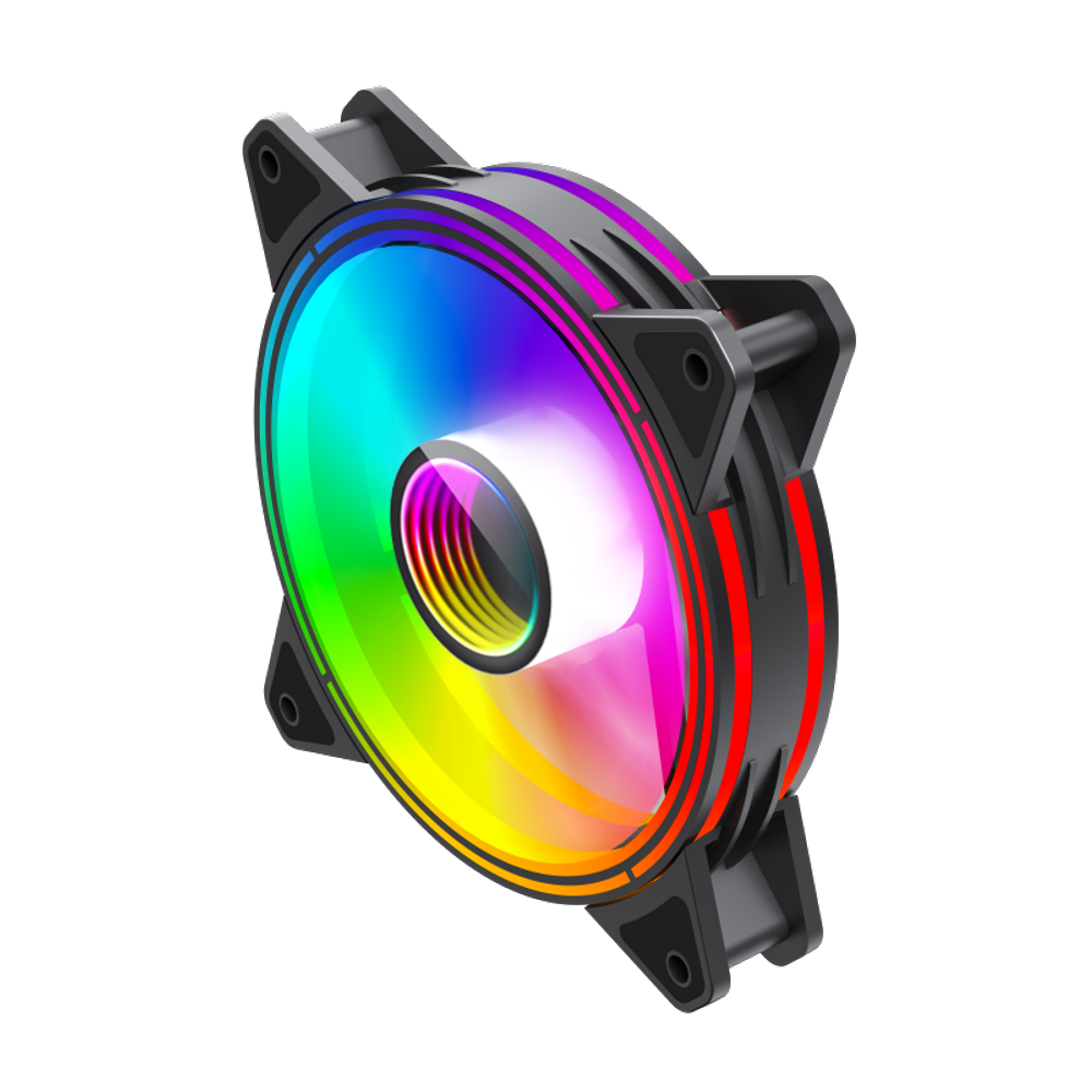 Cooler Fan Gamemax Cooling Fan LED RGB 120mm - FN-12Rainbow-Q-Infinity ...