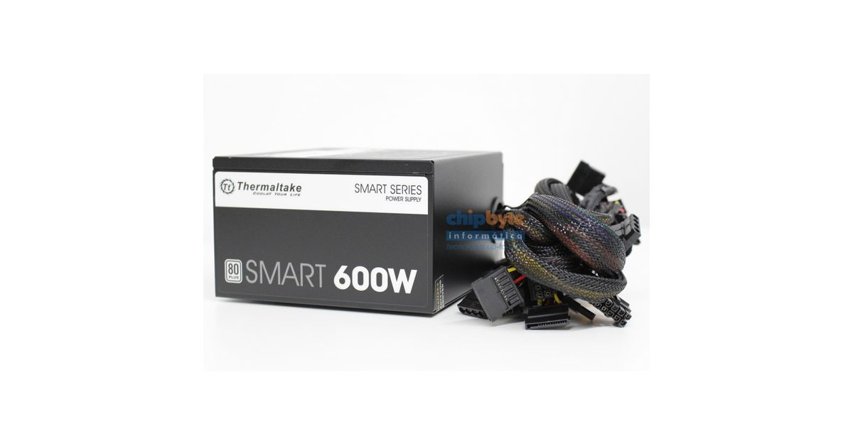 Fonte 600W TT Smart Thermaltake 80 Plus | ChipByte Informática