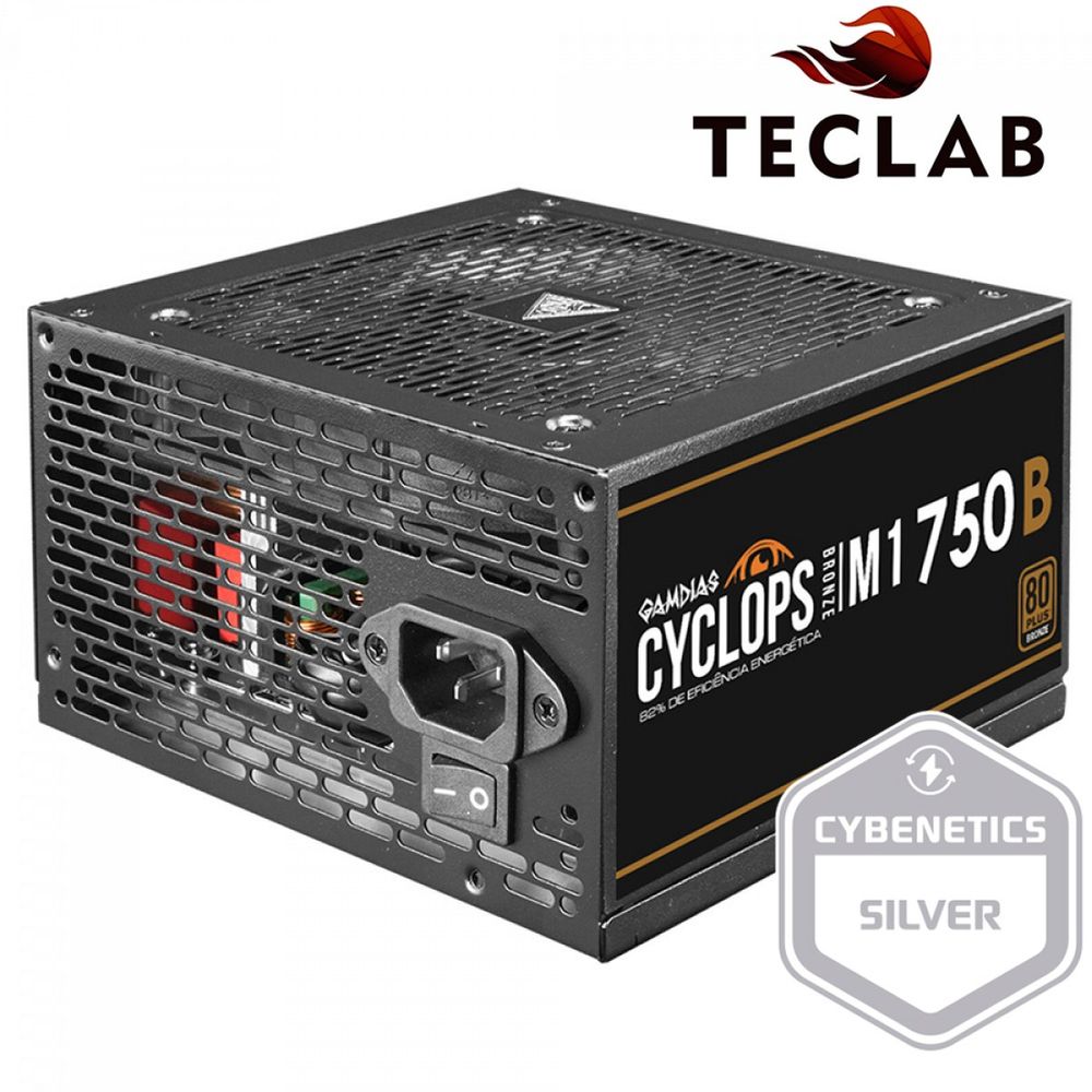 Fonte 750W Gamdias Cyclops M1-750B Cybenetics Teclab 80Plus Bronze PFC Ativo | ChipByte Informática