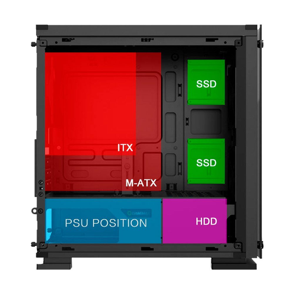 Gabinete Gamer Gamemax H605-TA LED Azul | ChipByte Informática