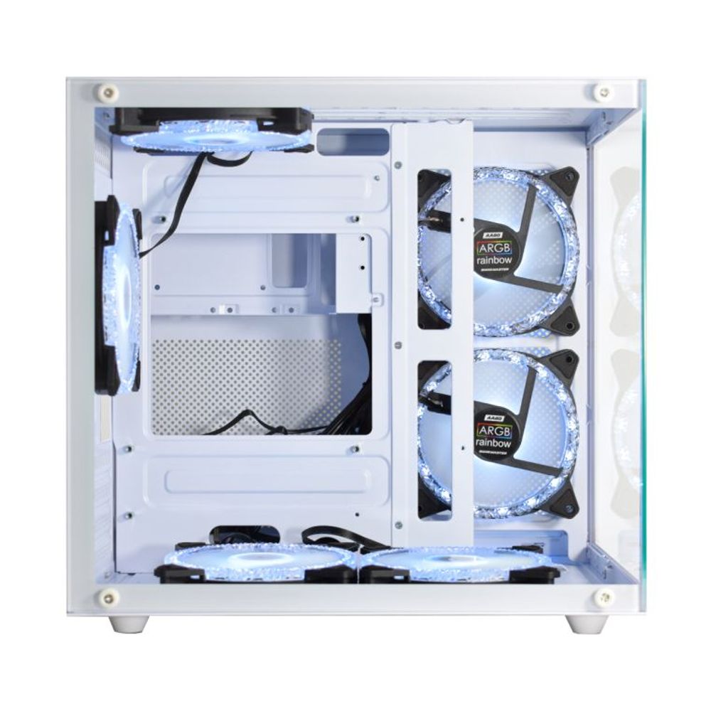Gabinete Gamer K-Mex Aquario Branco CG-W2SB Mid Tower Lateral em Vidro ...