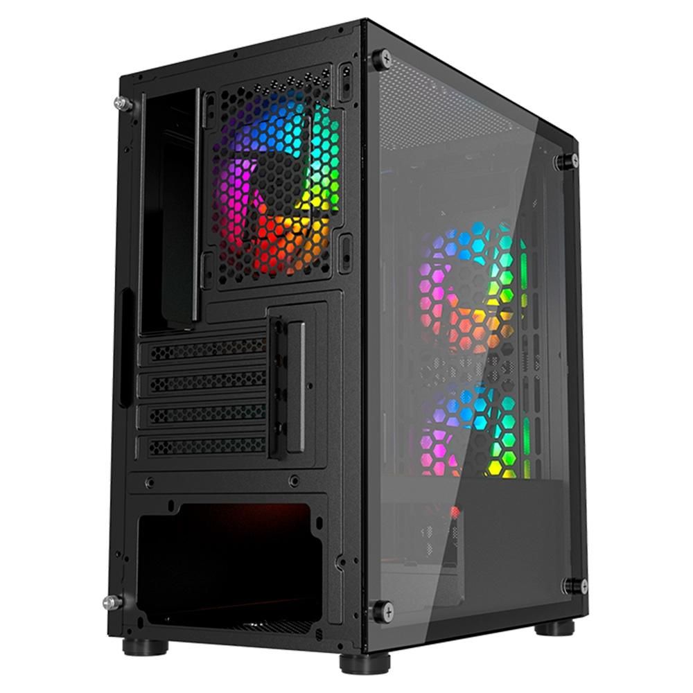 Gabinete Gamer Liketec Revolution Dark Preto Mini Tower Lateral em ...