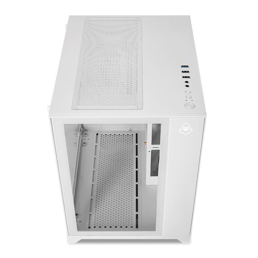 Gabinete Gamer Mancer CV100 Branco Aquário Lateral em Vidro Temperado ...