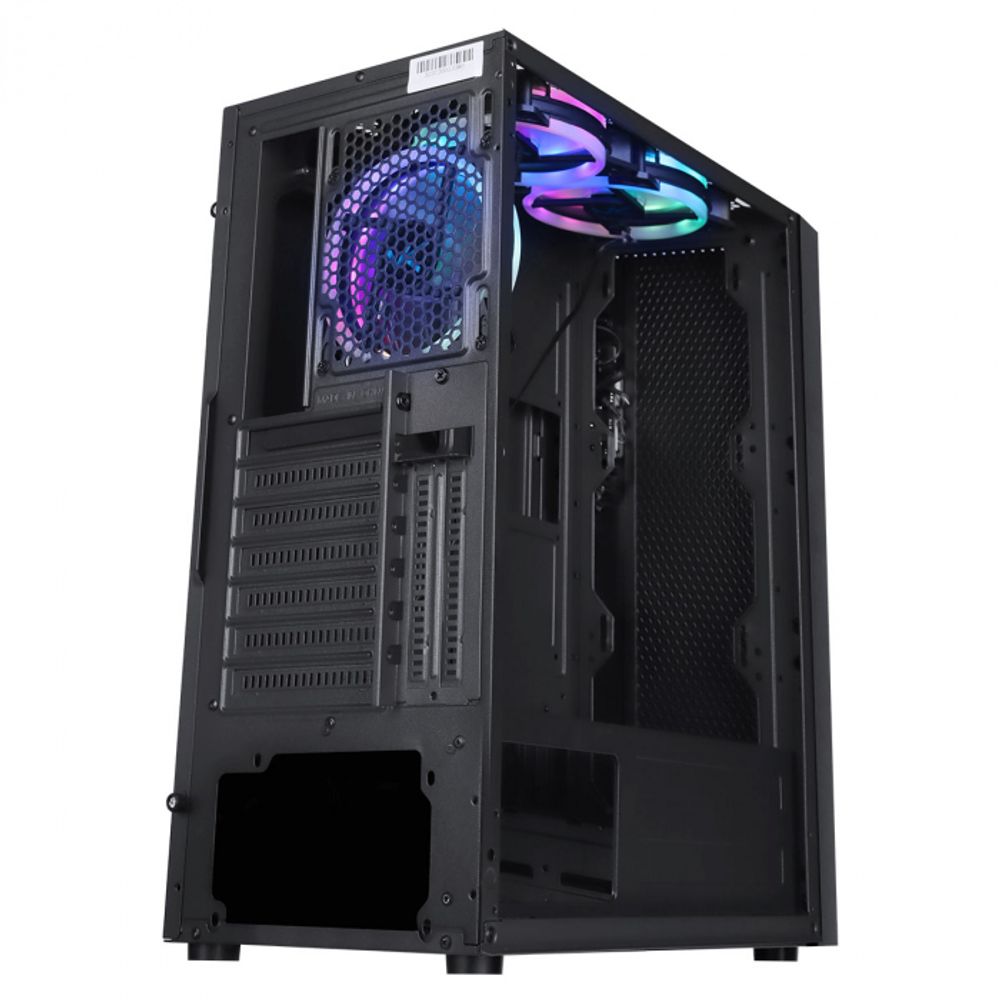 Gabinete Gamer Vinik VX Gaming Antares Preto Com Vidro Temperado e 3 X Fans RGB Frontal ...