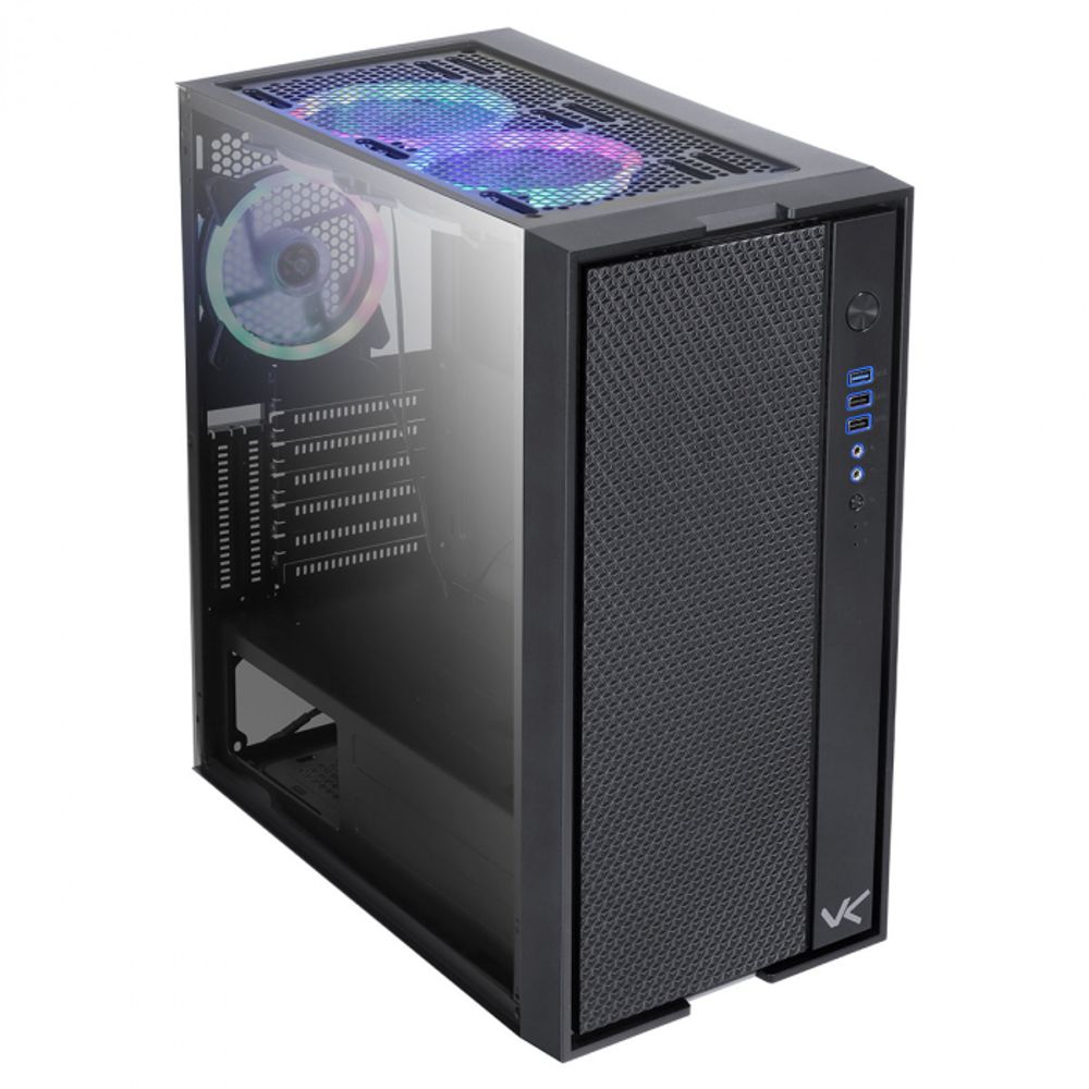 Gabinete Gamer Vinik VX Gaming Antares Preto Com Vidro Temperado e 3 X Fans RGB Frontal ...