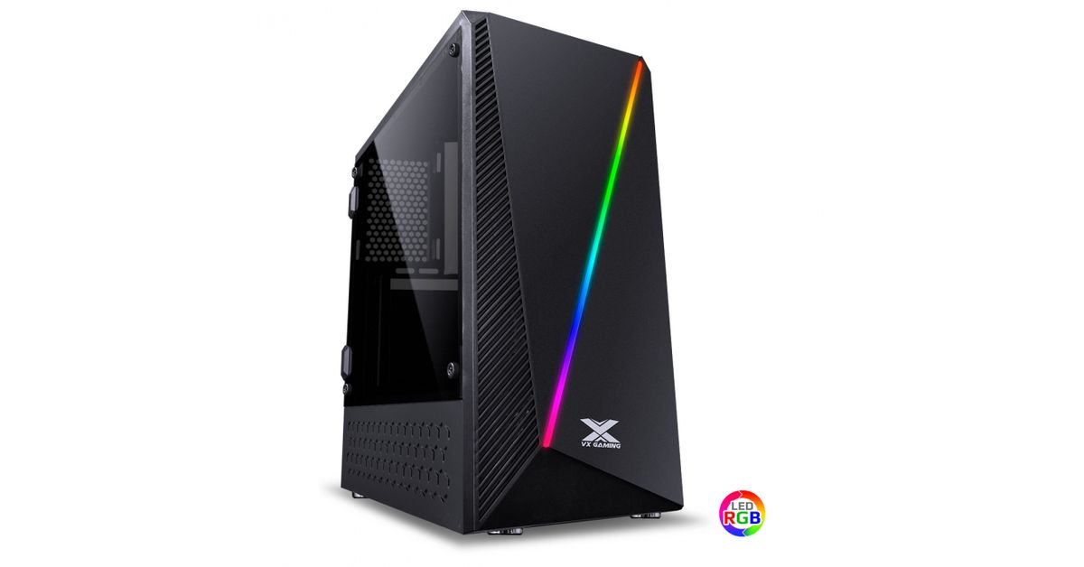 Gabinete Gamer Vinik VX Gaming Pyxis Preto Com Fita LED RGB | ChipByte ...