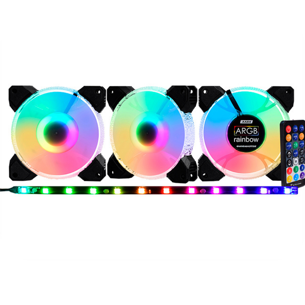 Kit 3 Coolers e Fita LED C/ Controle KMex White Elf Ritmicos ARGB ...