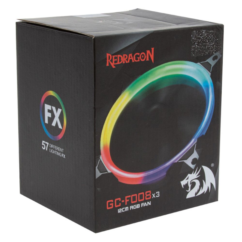 Kit 3 Coolers LED RGB Redragon - GC-F008 | ChipByte Informática