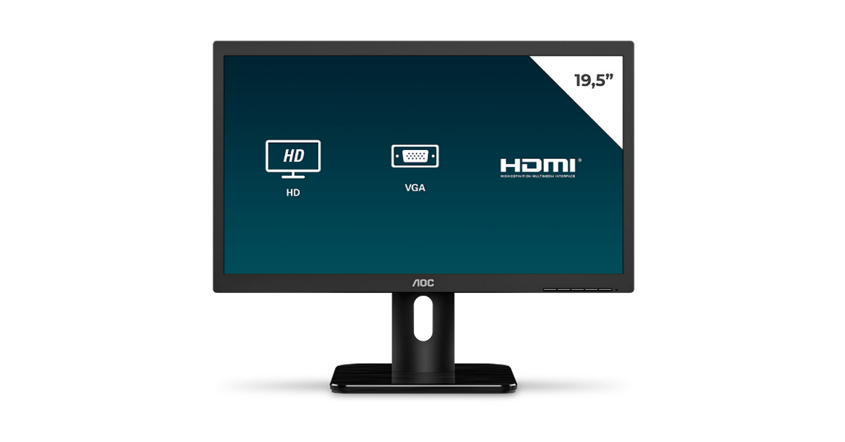 Monitor AOC 19.5" LED 20E1H HDMI/VGA | ChipByte Informática