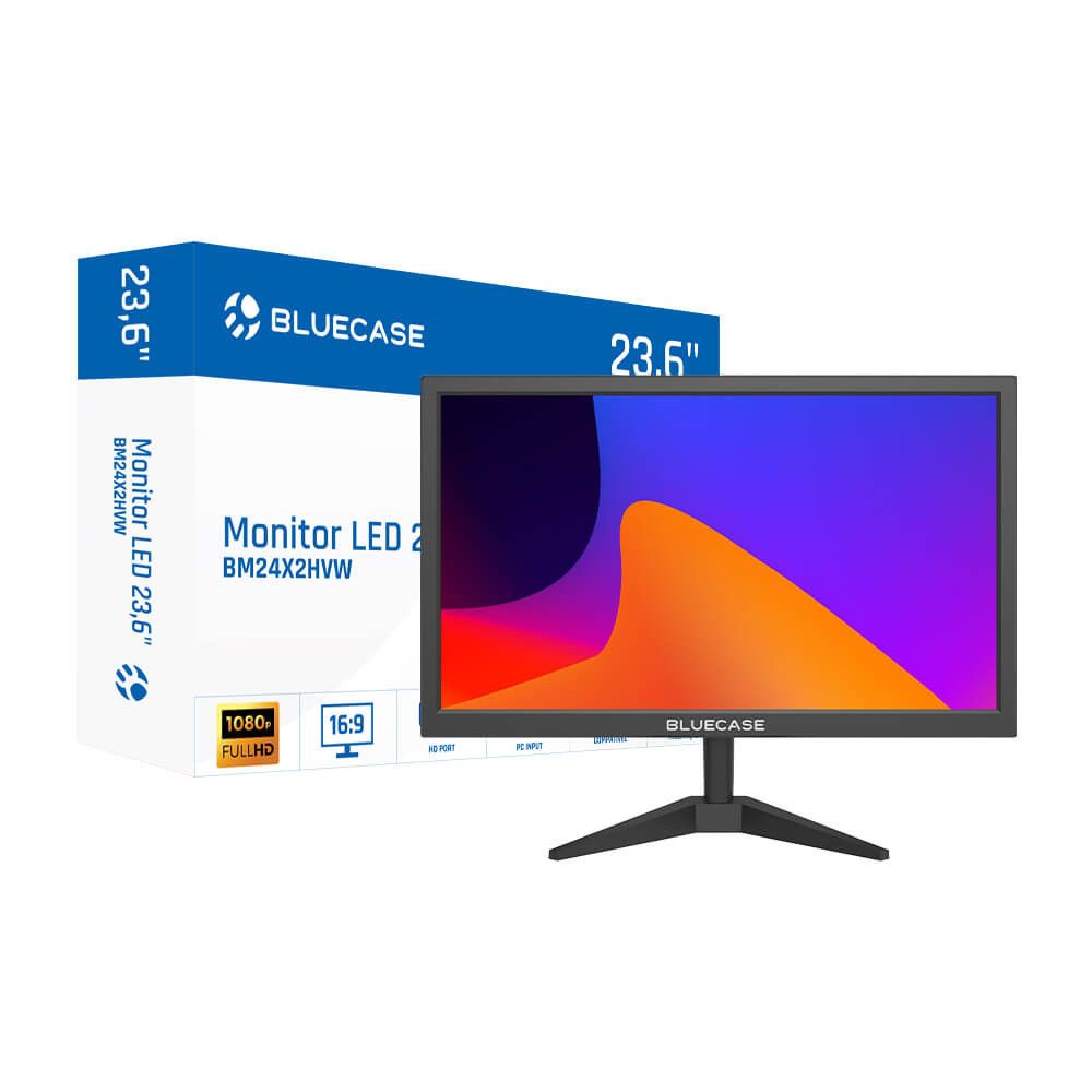 Monitor Bluecase 23.6" LED BM24X2HVW Preto FULL HD 75Hz 5ms VGA/HDMI ...
