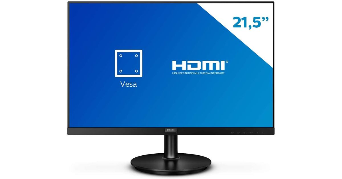 Monitor Philips 21.5" LED 221V8L FULL HD VGA/HDMI | ChipByte Informática