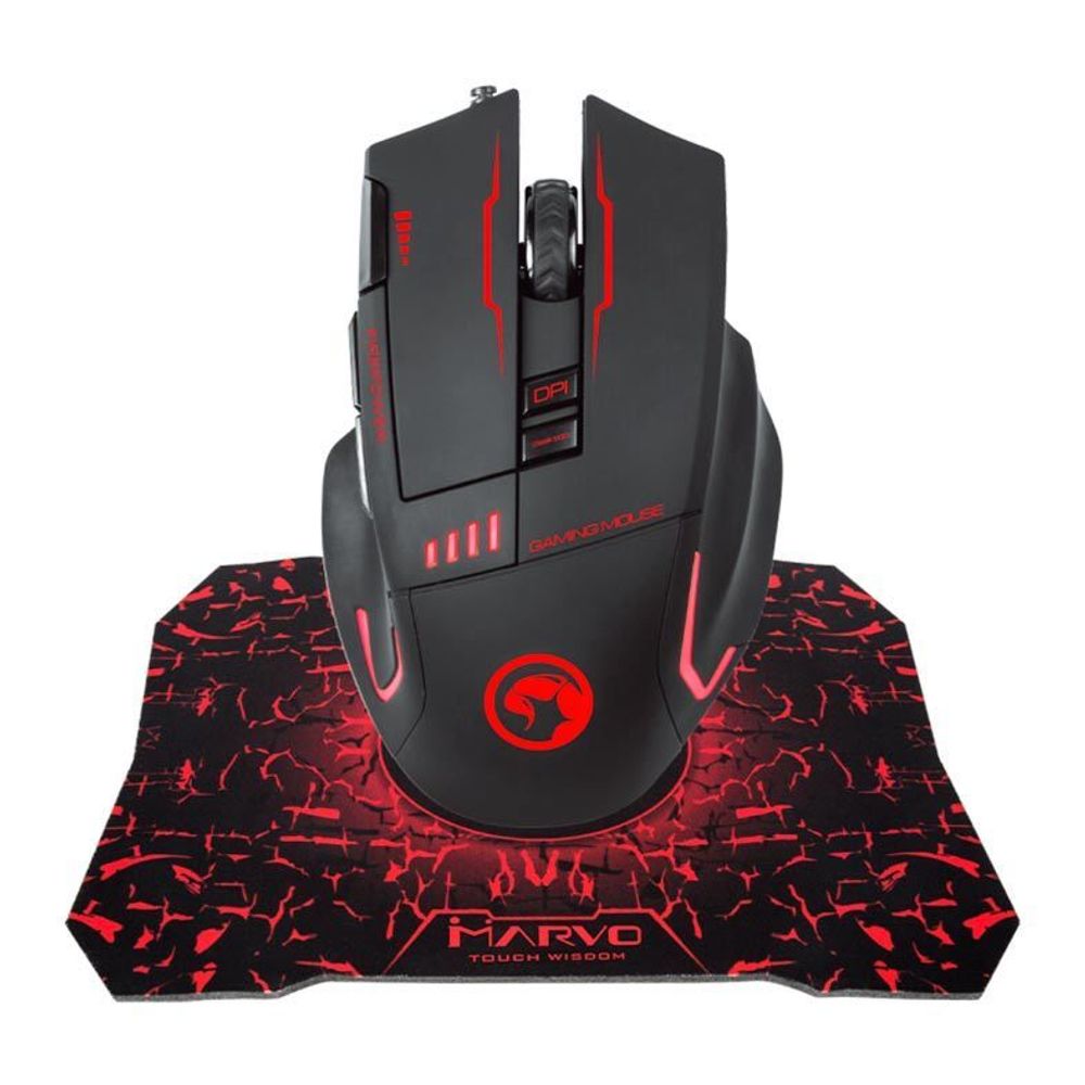 Mouse Gamer Marvo Scorpion G909+G1 3200DPI + Mouse Pad | ChipByte ...