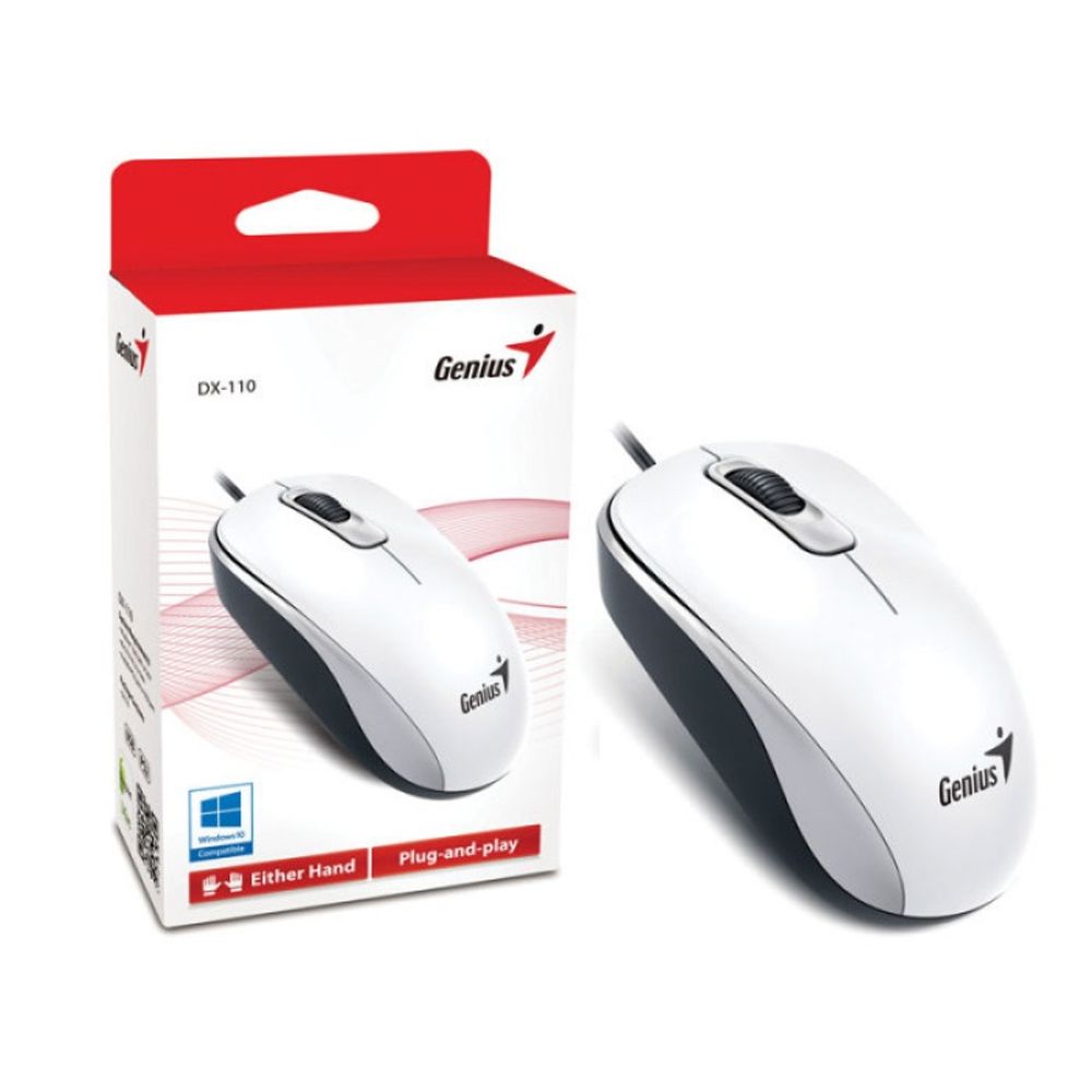 Mouse USB Genius DX-110 Branco 1000DPI | ChipByte Informática