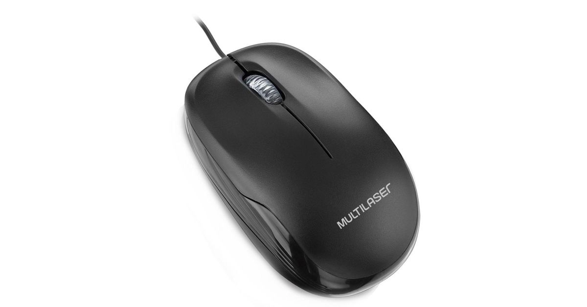 Mouse USB Multilaser MO255 Preto 1200DPI | ChipByte Informática