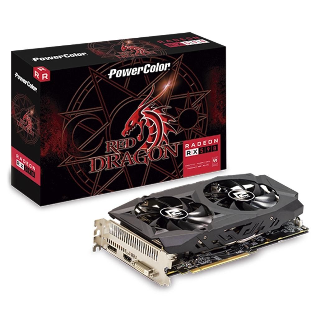 Placa de Video 8GB Radeon RX 590 Power Color Red Dragon GDDR5 - AXRX ...