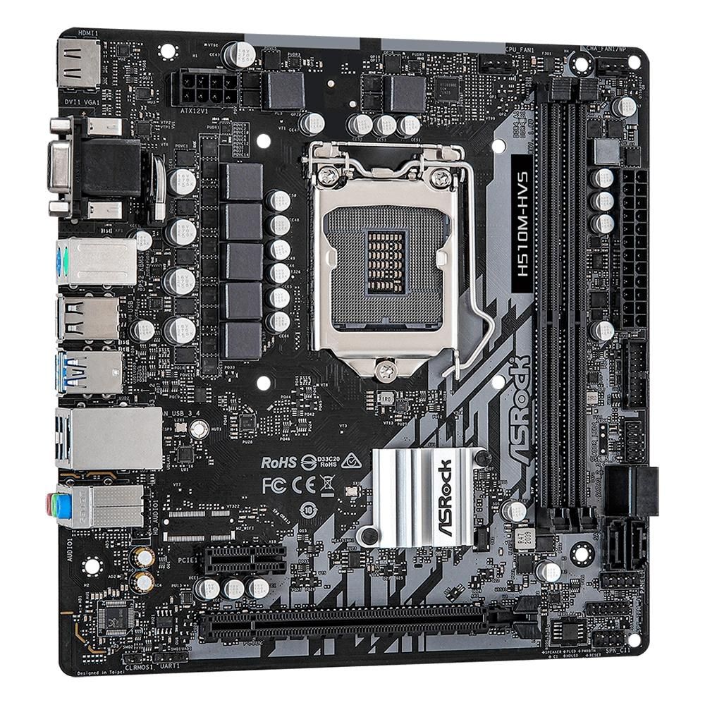 Placa Mãe ASRock H510M-HVS Intel LGA 1200 Chipset H510 DDR4 | ChipByte Informática