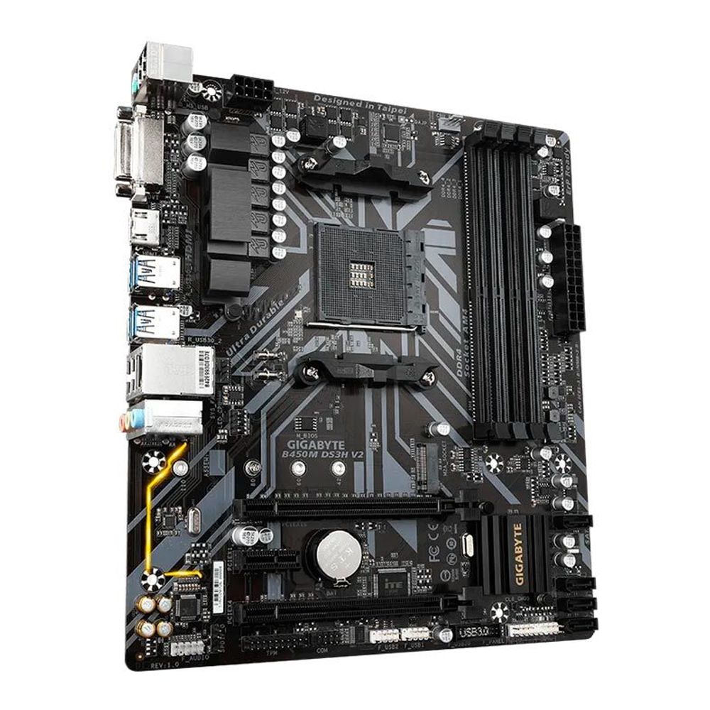 Placa Mãe Gigabyte B450M DS3H V2 Socket AM4 Chipset AMD B450 DDR4 | ChipByte Informática