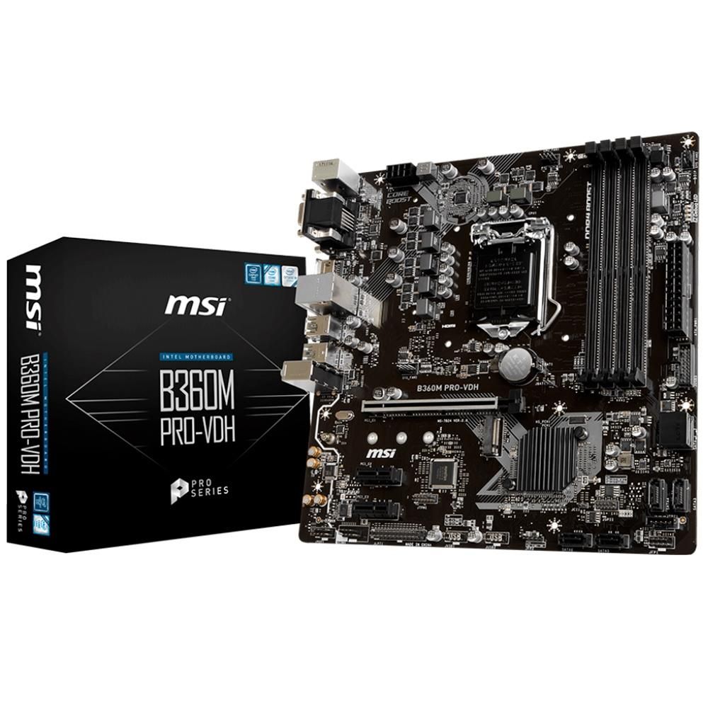 Placa Mãe MSI Intel 1151 B360M PRO-VDH DDR4 | ChipByte Informática Placa Mãe MSI Intel 1151 B360M PRO-VDH DDR4 | ChipByte Informática