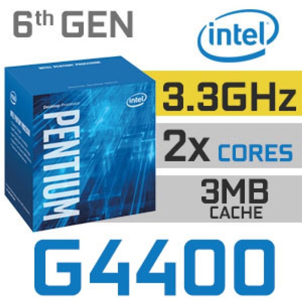 Processador Intel 1151 Dual Core G4400 3.3Ghz | ChipByte Informática