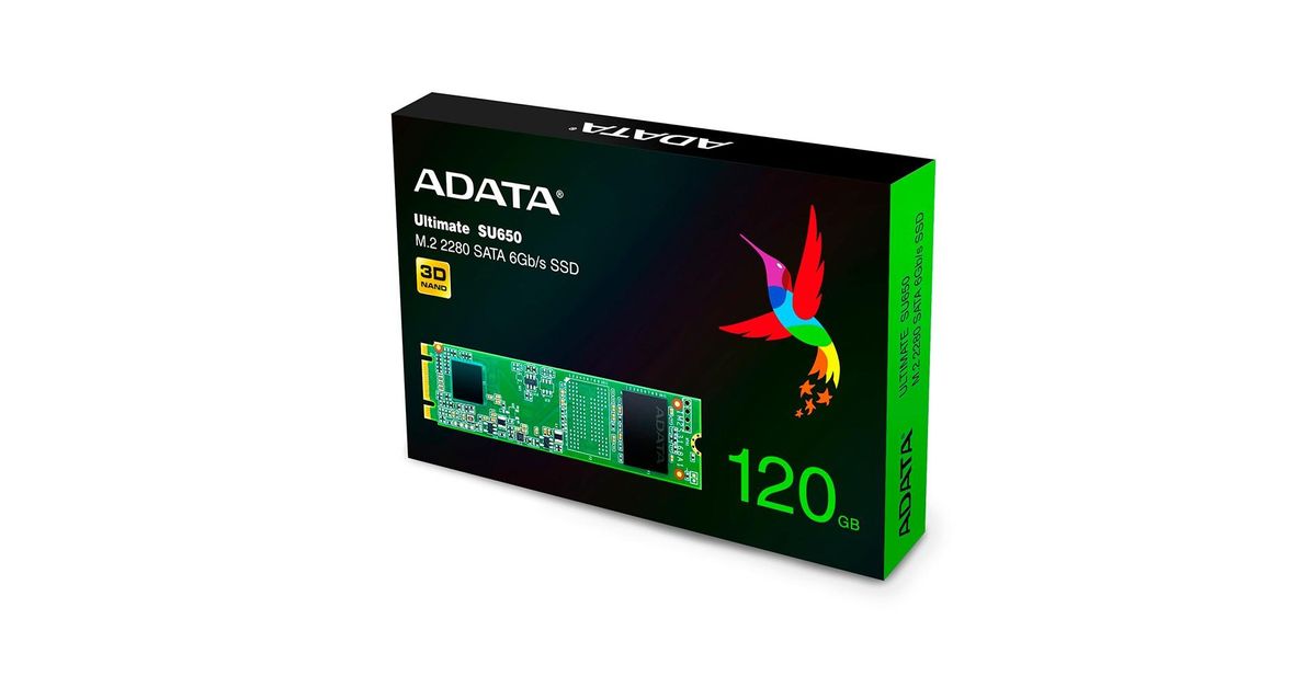 SSD Adata 120GB SU650 M.2 2280 - ASU650NS38-120GT-C | ChipByte Informática