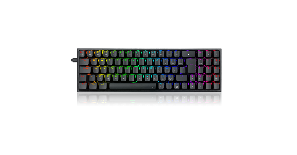 Teclado Mecânico USB Redragon Pollux Preto K628-RGB-B LED RGB Layout 75 ...