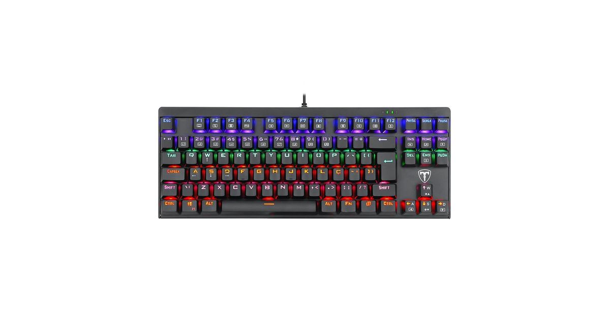Teclado Mecânico USB T-Dagger Corvertte T-TGK302-BL LED RGB - Switch ...