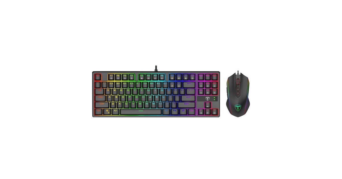 Teclado/Mouse T-Dagger 2 IN 1 Combo RGB - Teclado Mecânico Switch ...