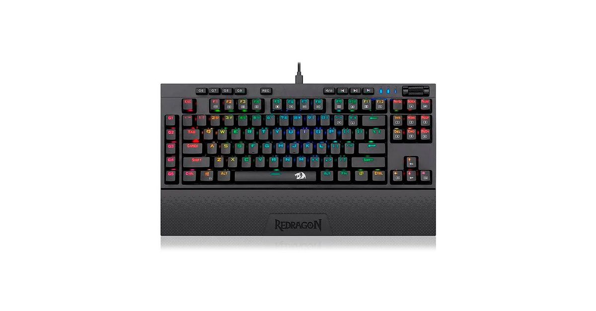Teclado Óptico Mecânico USB Redragon Broadsword Pro K588RGB-PRO LED RGB ...